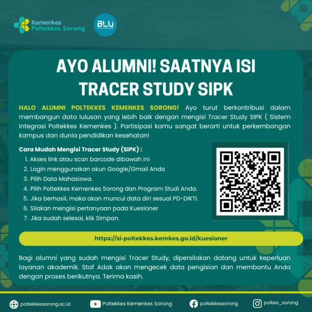 Ayo Alumni! Saatnya Isi Tracer Study SIPK - Poltekkes Kemenkes Sorong